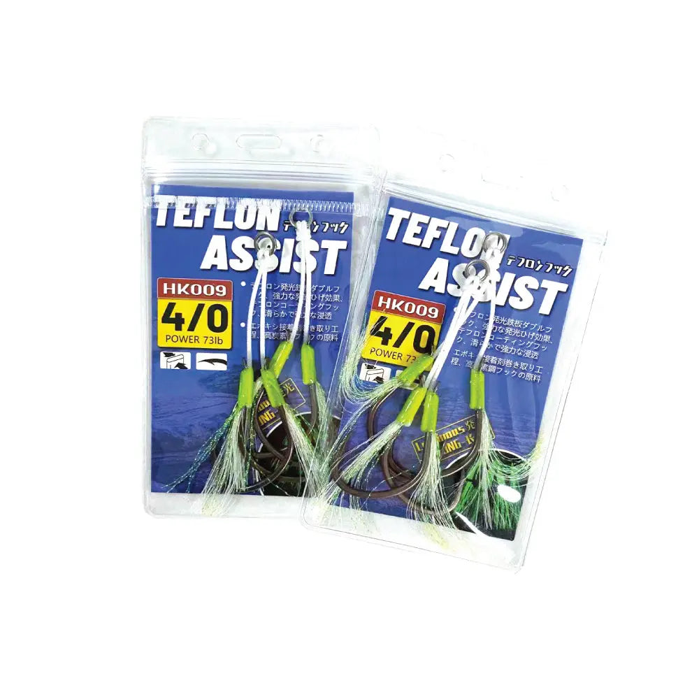 Fishon Double Teflon Assist Hooks Big Game Slow Jigging